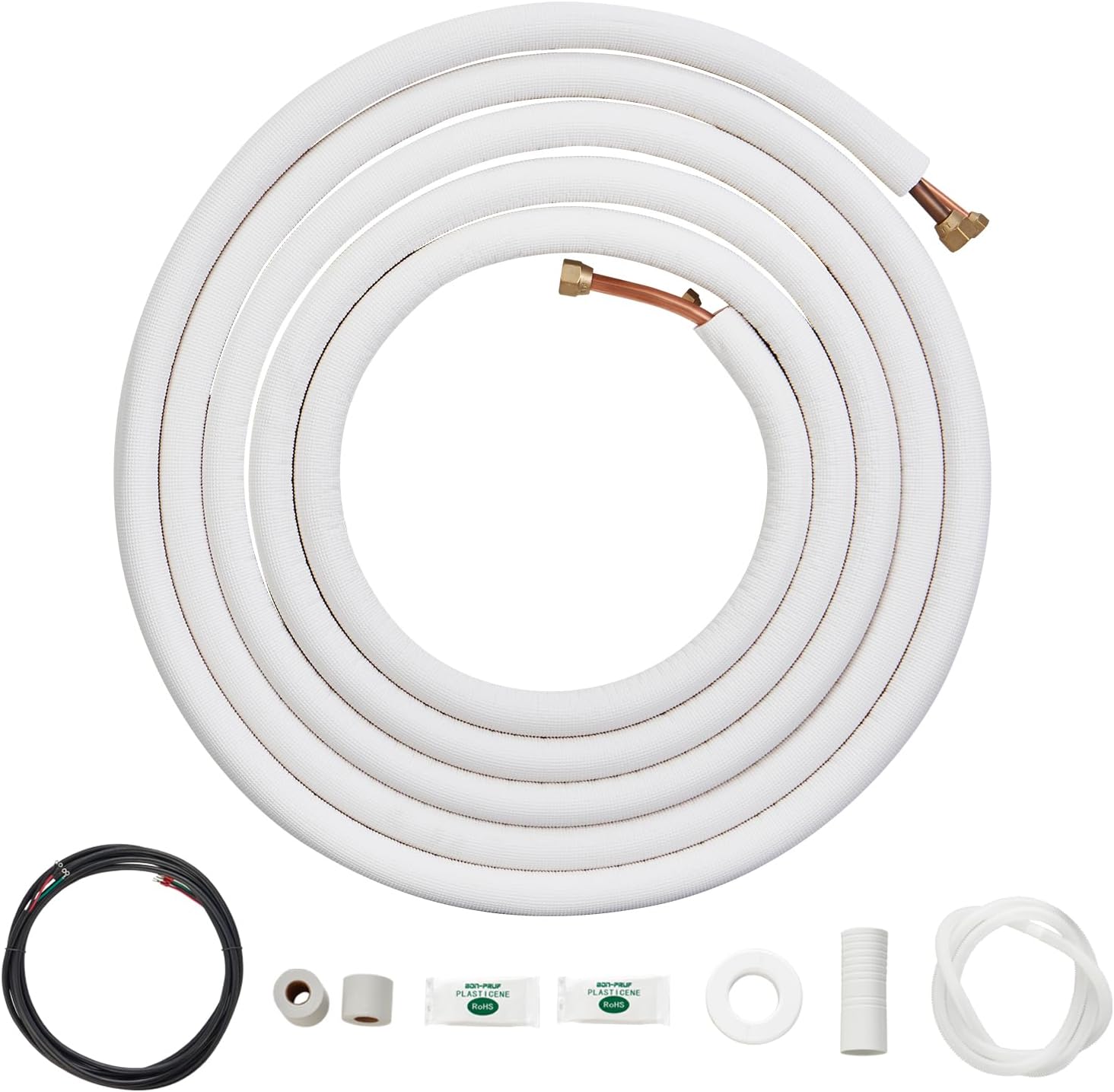 VEVOR 25FT Mini Split Line Set - Copper Pipes with Triple-Layer Insula ...