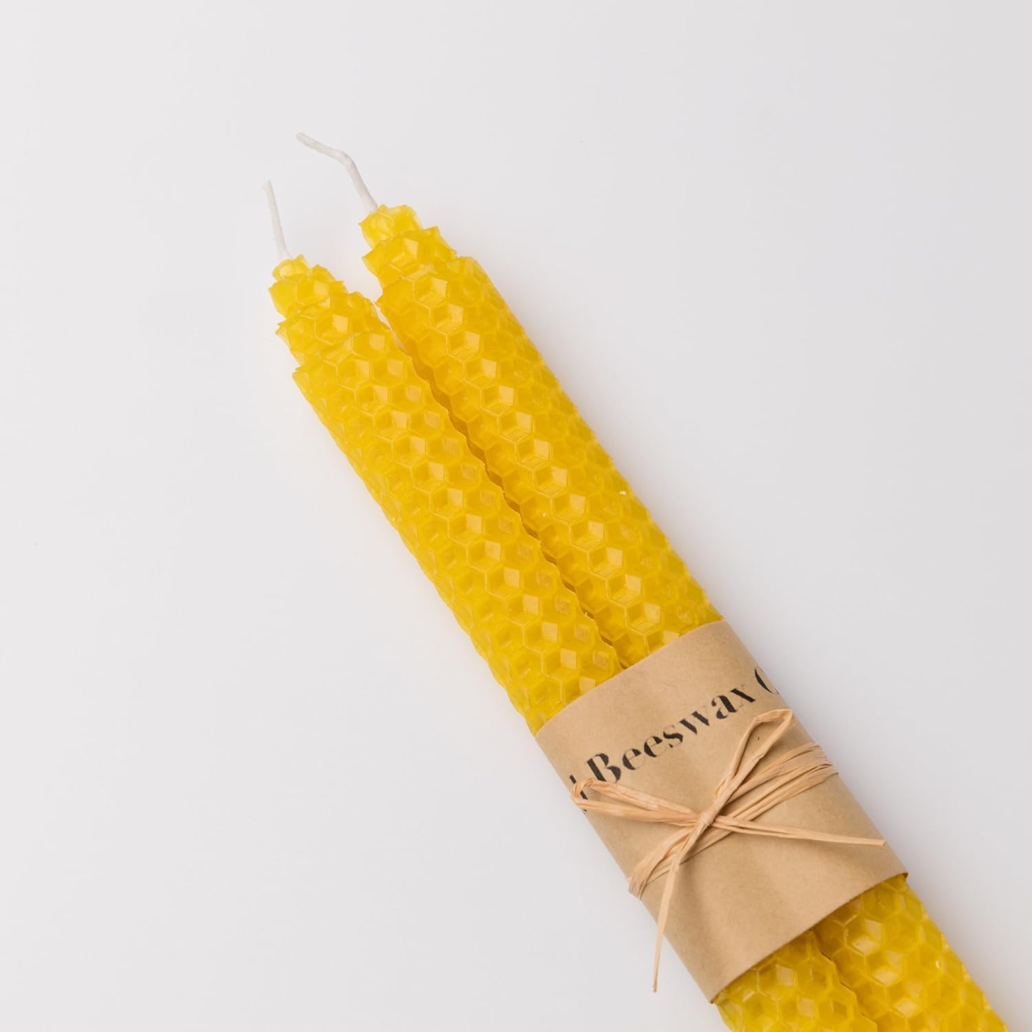Premium Honey Yellow Beeswax Tapers - 8 Inch Pair – GearMustHave