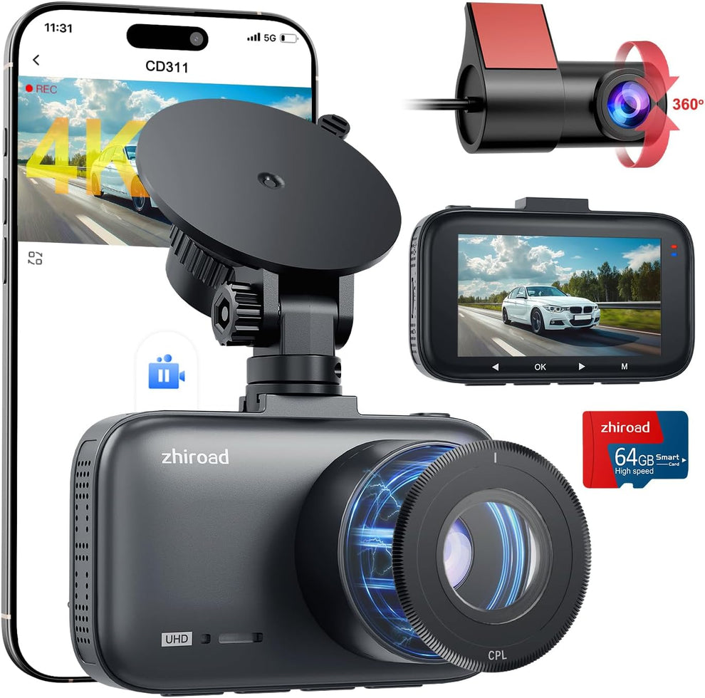 4K Dual Dash Cam with CPL Filter - Capture Every Detail! – GearMustHave
