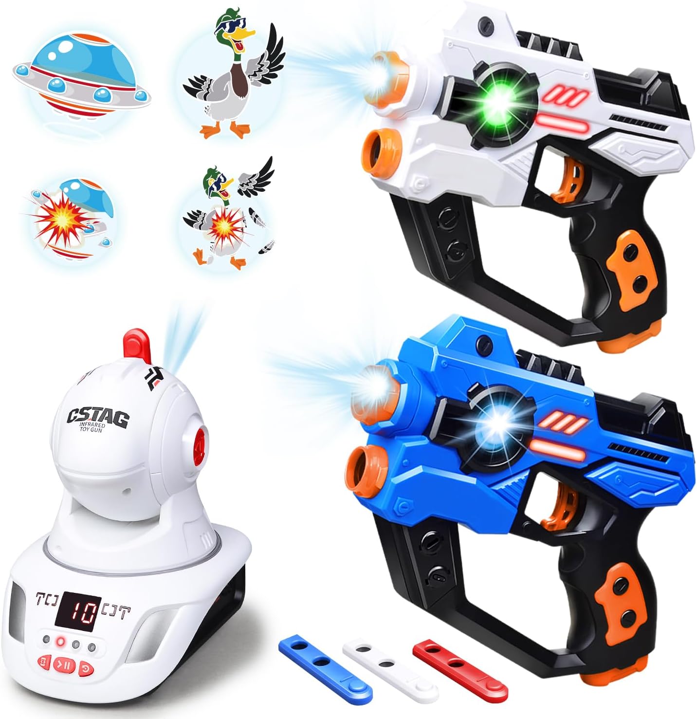Laser Tag Guns Set with LED Score Display - Fun Shooting Game ...