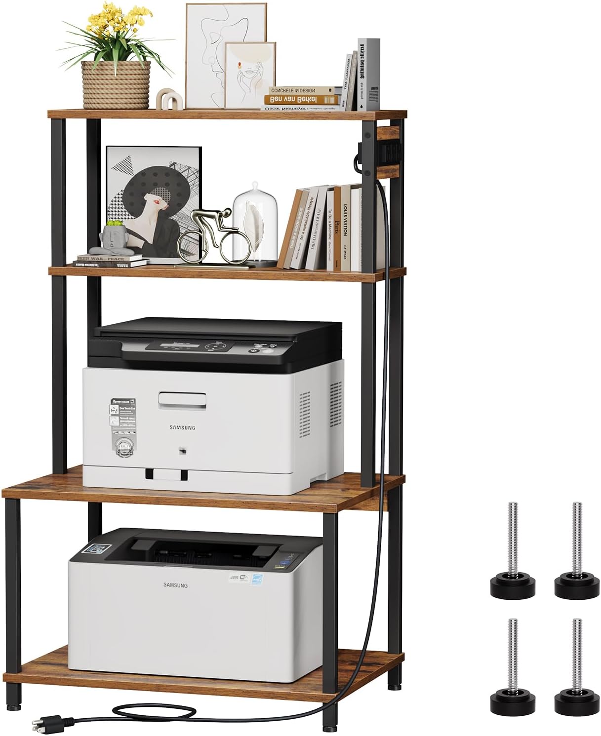 4 Tier Printer Stand with Storage - Organize Smartly! – GearMustHave
