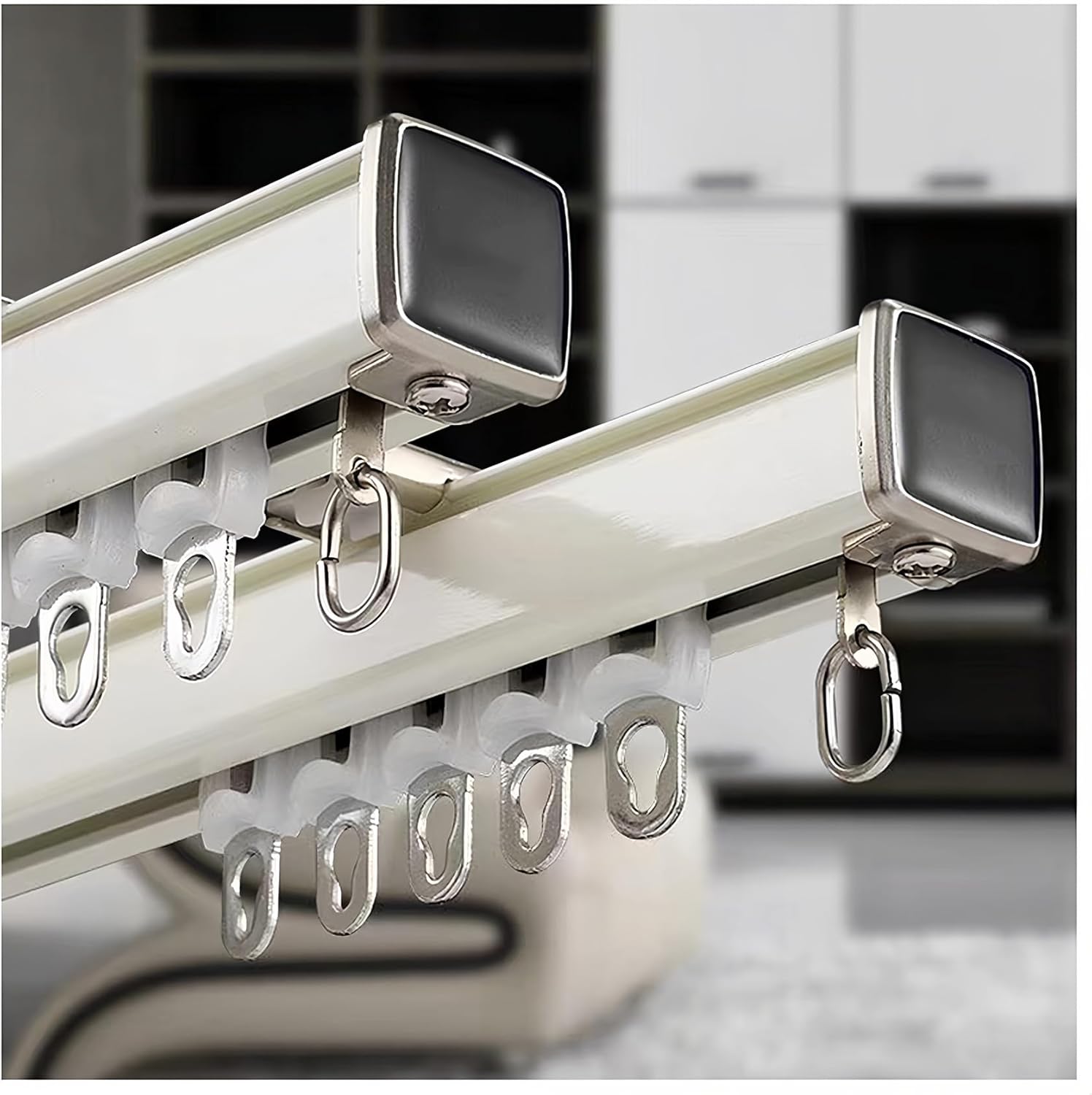 Heavy-Duty 19.7FT Double Track Curtain Rail Kit – GearMustHave