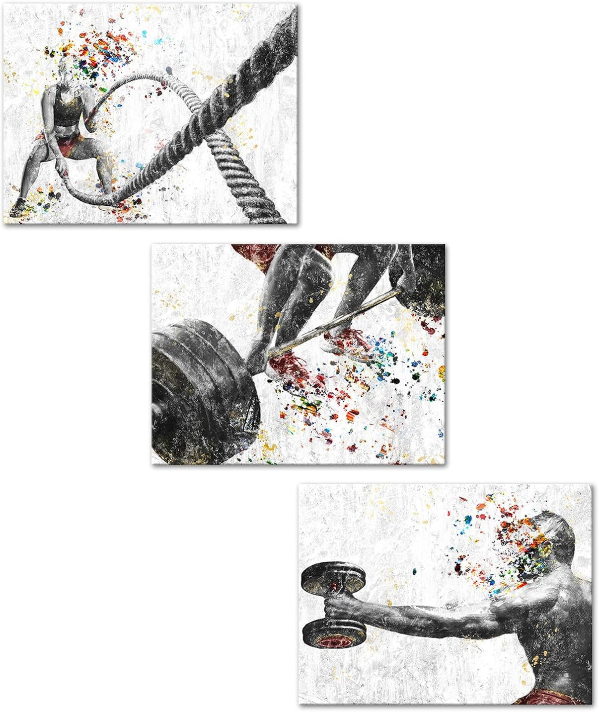 Fitness Gym Motifs Wall Art Set – GearMustHave