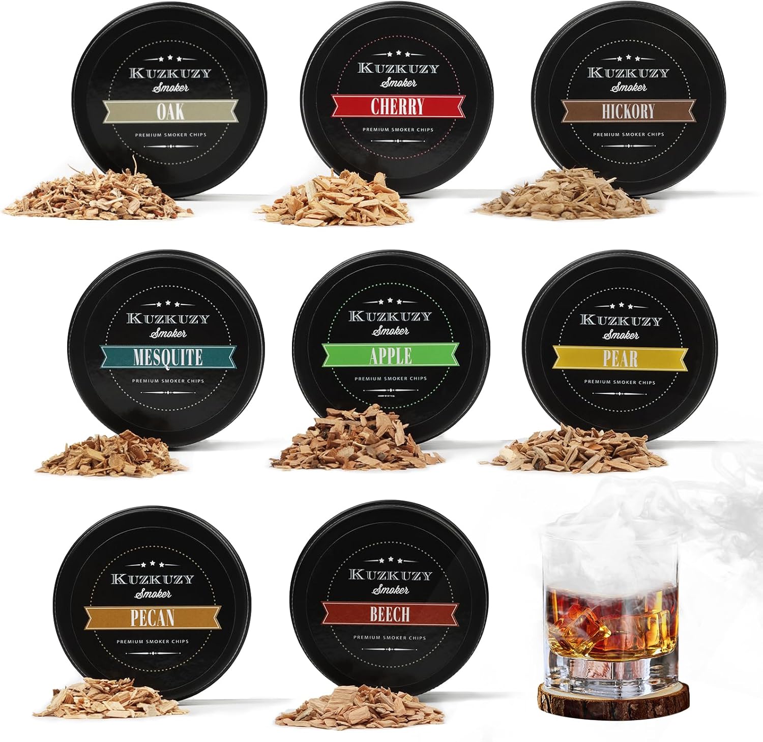 8 Flavors Whiskey Smoker Chips - Perfect Gift Set – GearMustHave