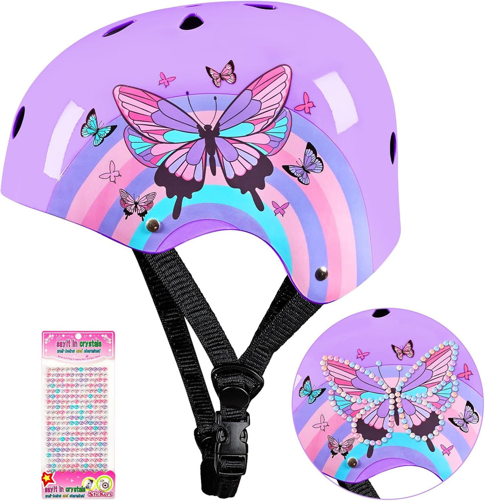 Adjustable Butterfly Kids Helmet with DIY Stickers by Lemmeko ...