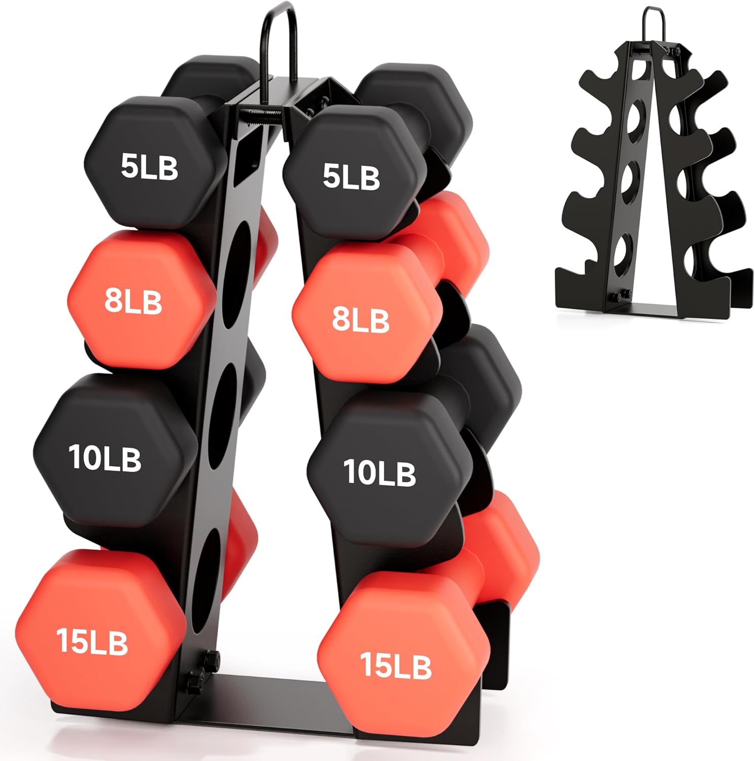 Compact 4-Tier Dumbbell Rack - Space-Saving Strength! – GearMustHave