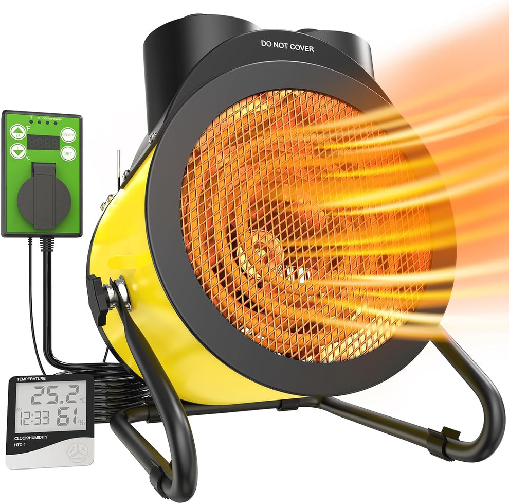 1500W Electric Greenhouse Heater - Fast Heat, Overheat Protection ...