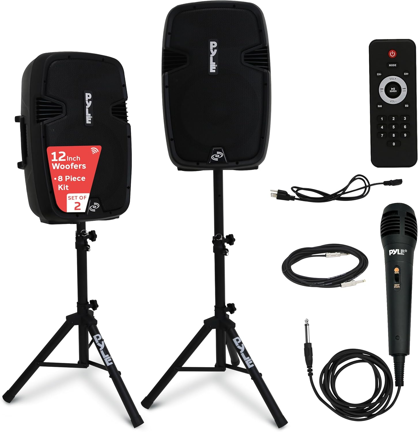 Pyle 12 Dual Loudspeaker Sound System Kit - Wireless & Portable ...
