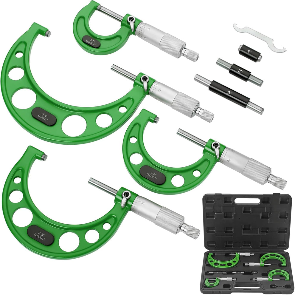 Premium Outside Micrometer Set 0-4in Precision Machinist Tools ...