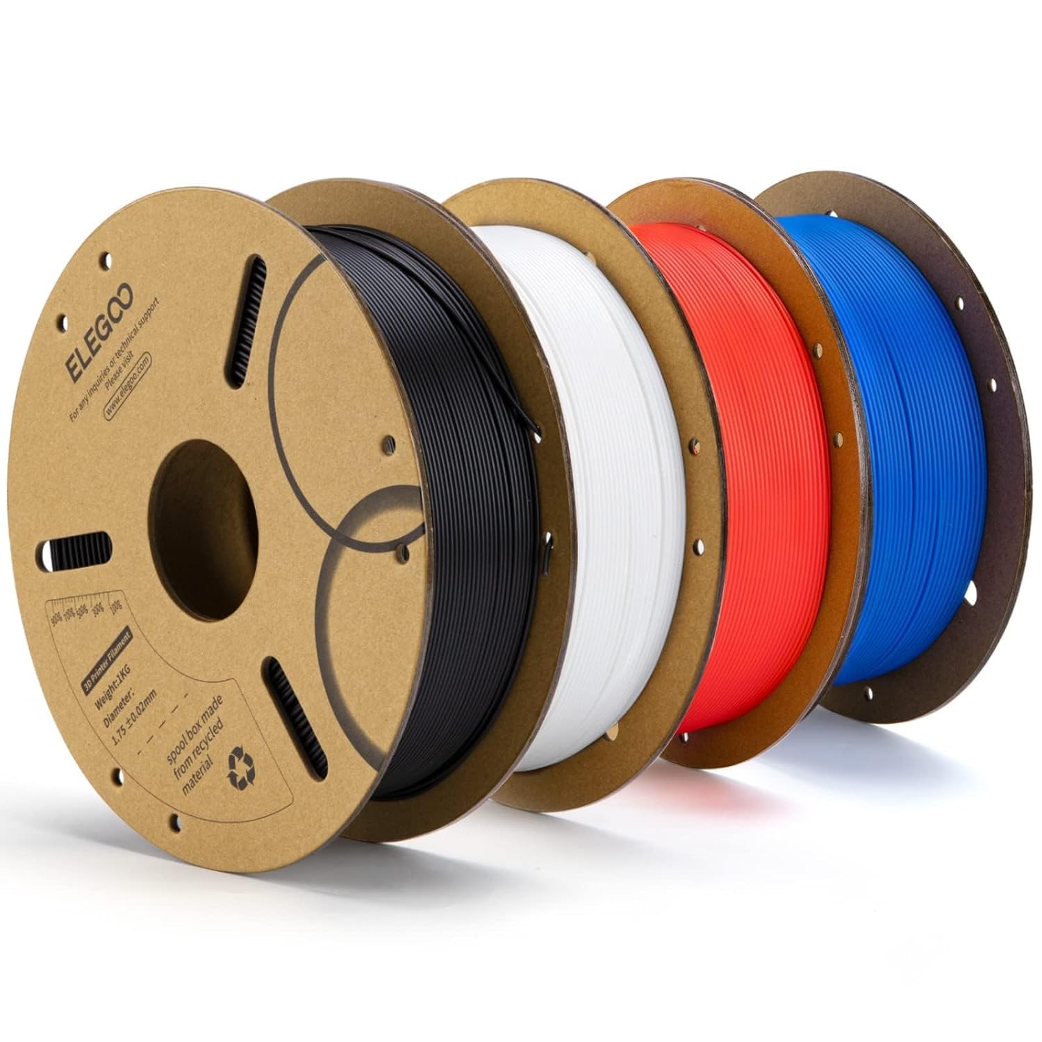 ELEGOO 4KG PLA Filament Bundle - Precise Printing for Most 3D Printers ...