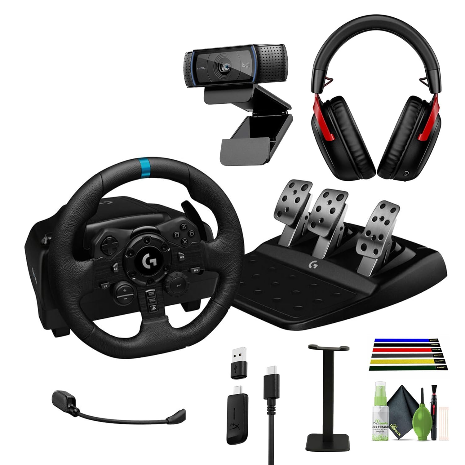 Ultimate Gaming Bundle: Logitech G923 + HyperX Cloud III + Logitech C9 ...