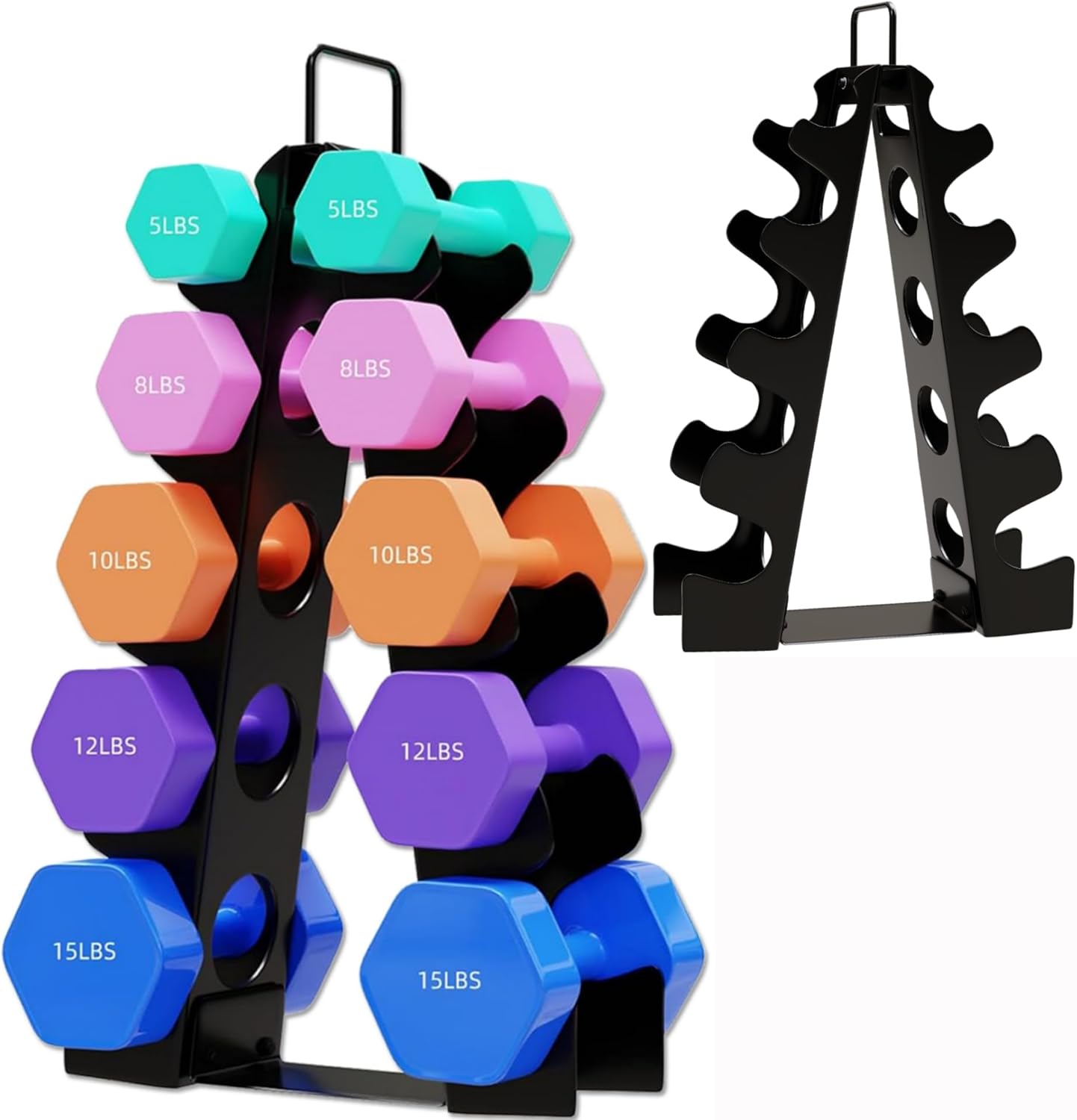 A-Frame Dumbbell Rack: Compact Dumbbell Storage – GearMustHave