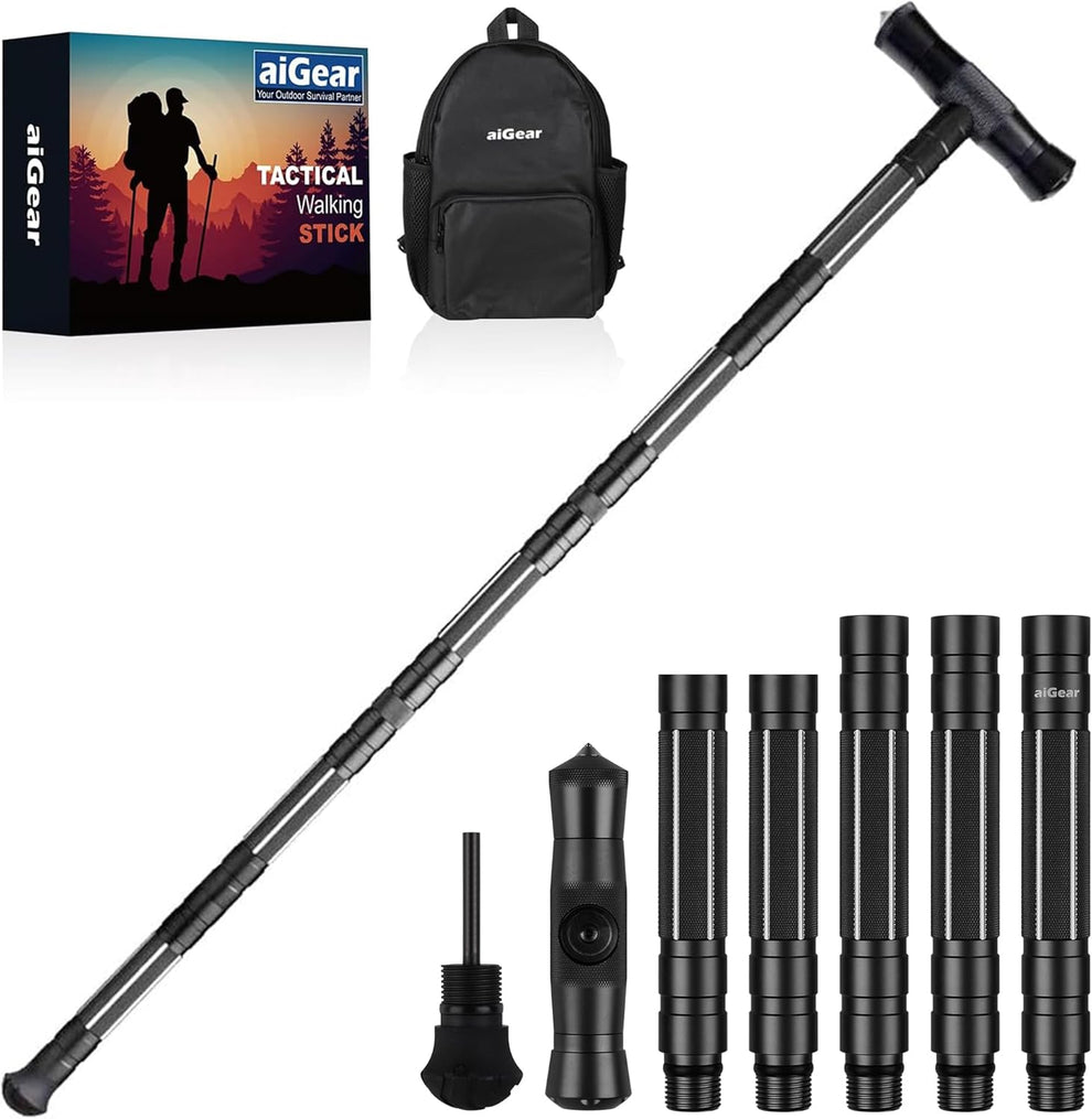 Adjustable Tactical Hiking Staff - Ultimate Gear – GearMustHave
