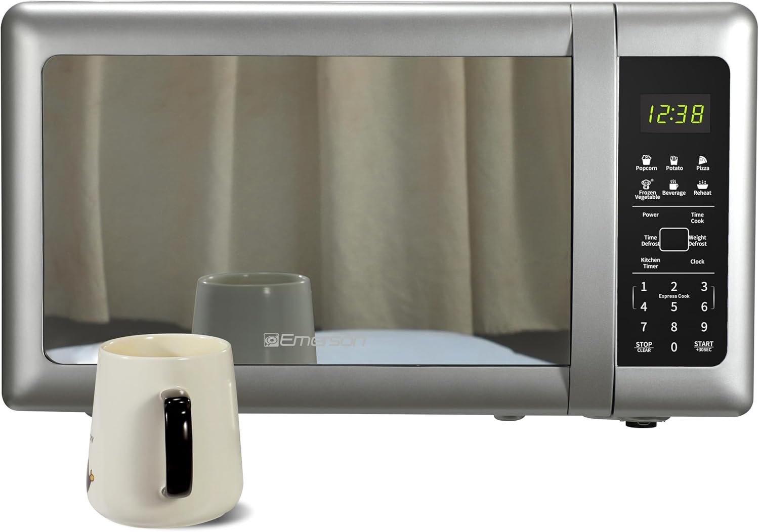 Emerson Compact Microwave Oven: 10 Power Levels, 6 Menus – GearMustHave