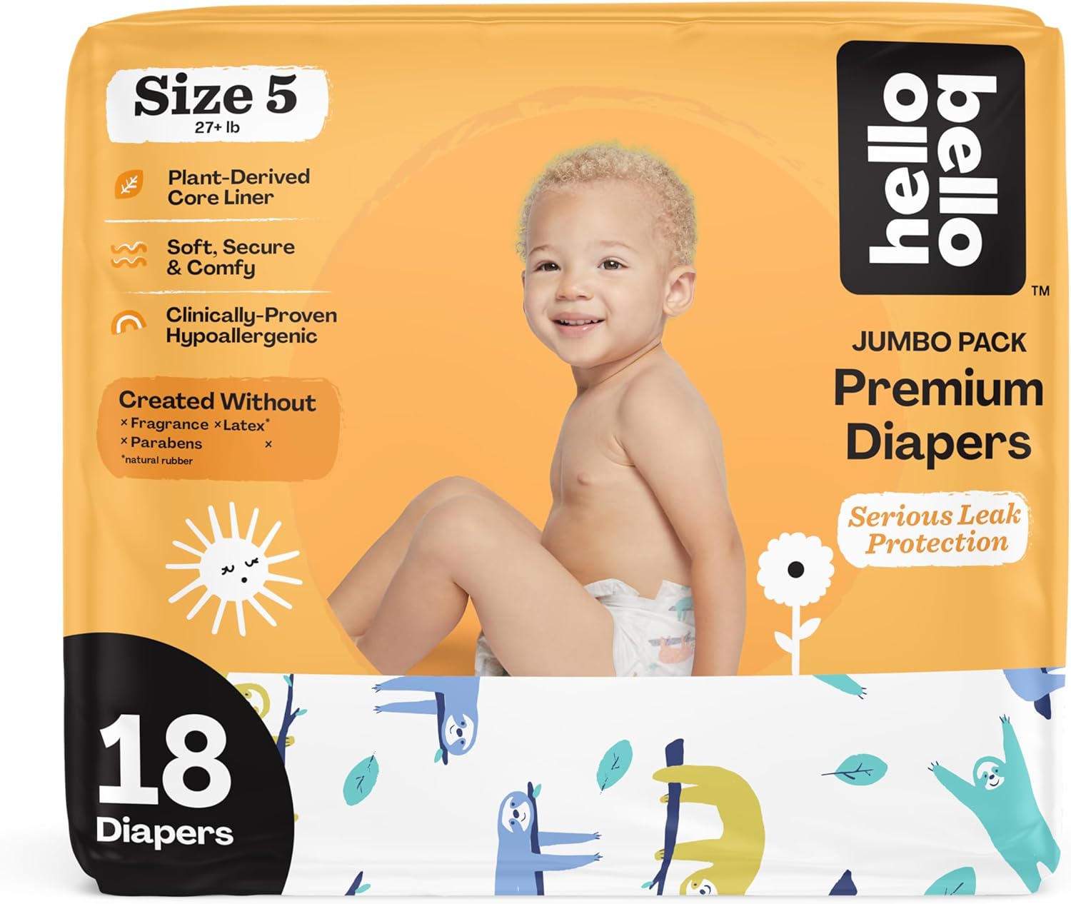 Hello Bello Size 5 Diapers: Extra-Absorbent & Hypoallergenic for Ultim ...