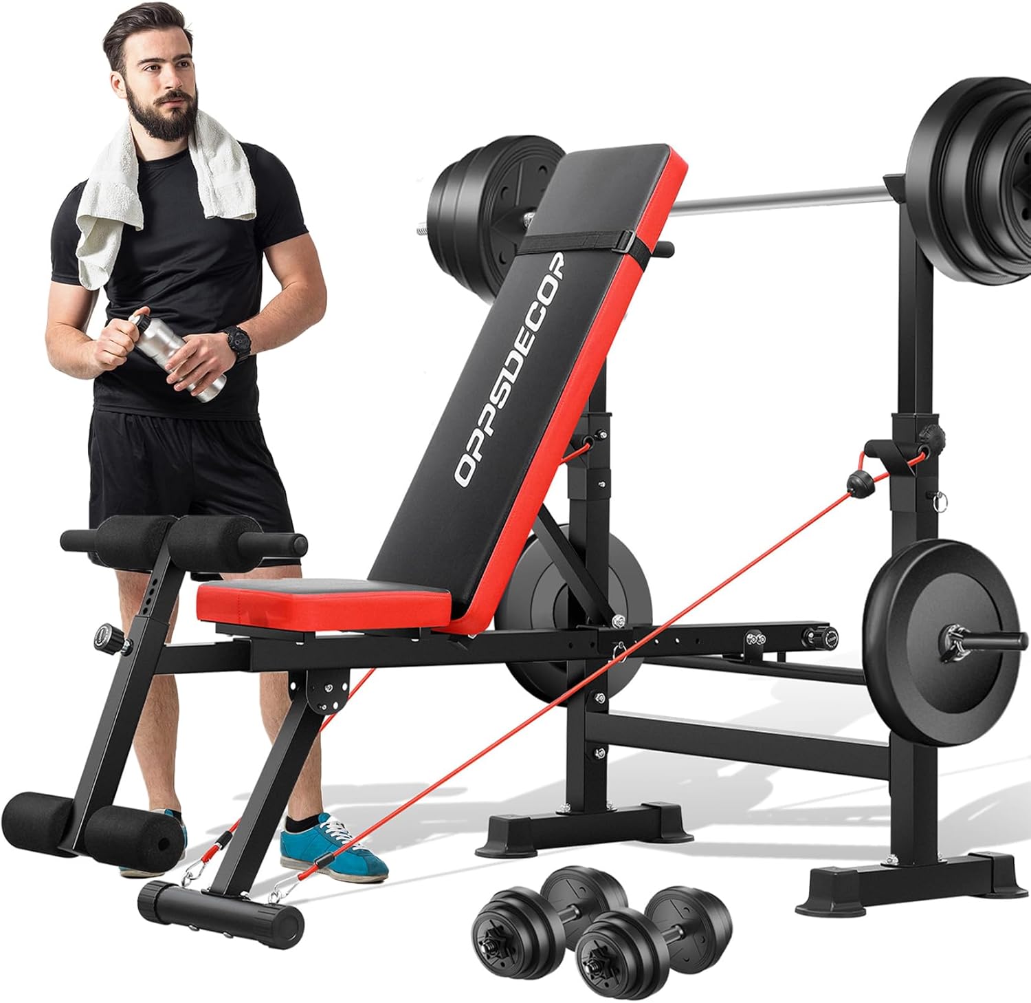 6-in-1 Weight Bench Set - Strength Training – GearMustHave