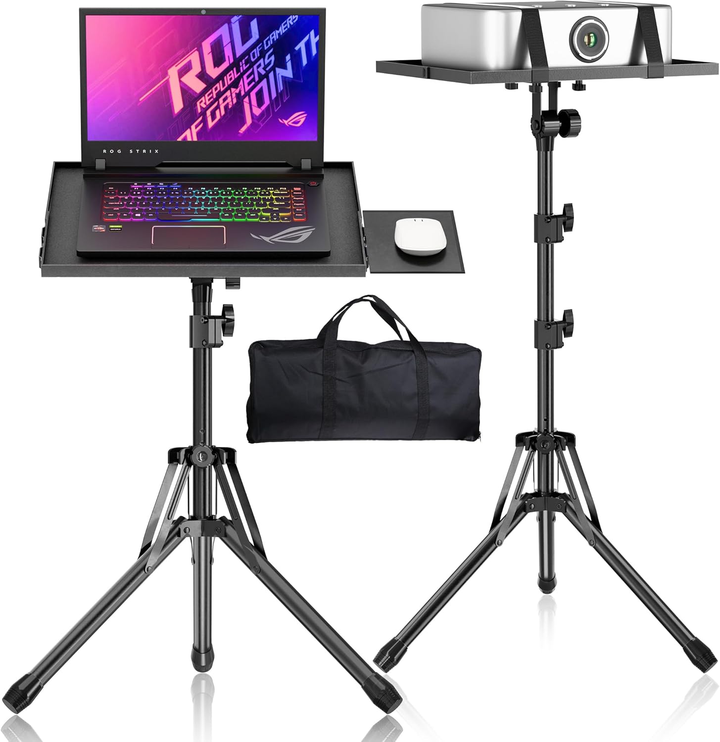 Adjustable Laptop Projector Stand w/ Mouse Tray - Portable Podium ...