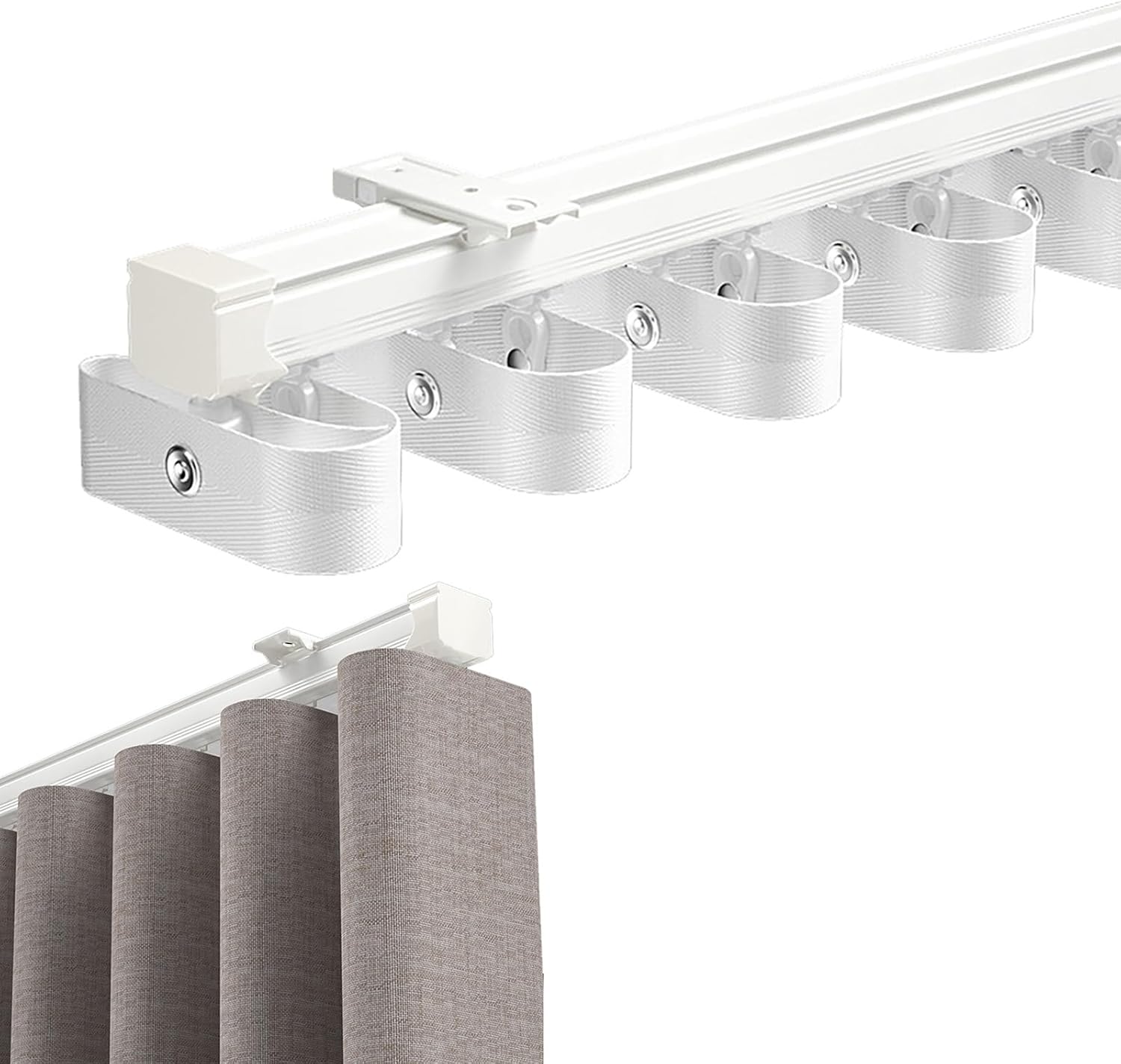 Aluminum Snap Curtain Track: Easy Sliding – GearMustHave
