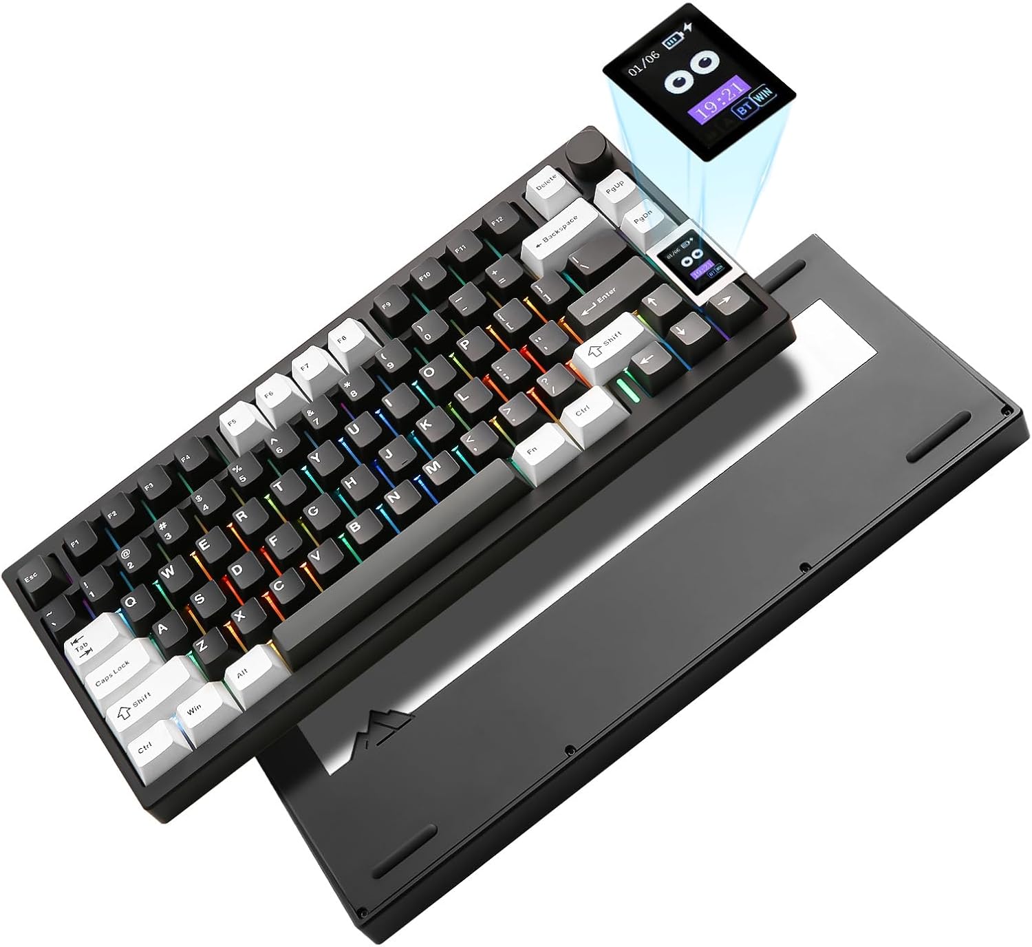 YUNZII AL80 Wireless Mechanical Keyboard: Smart Knob, Hot Swappable, G ...