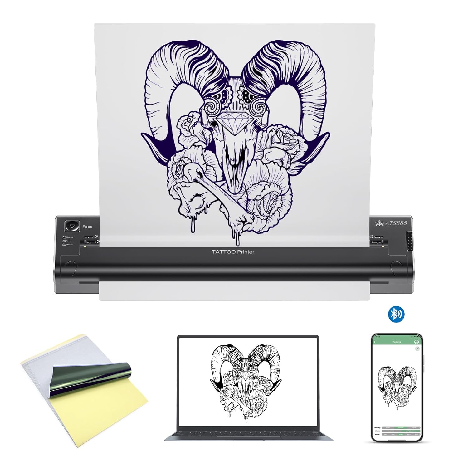 Sync your ink with ease! LIUMATE Bluetooth Tattoo Printer – GearMustHave