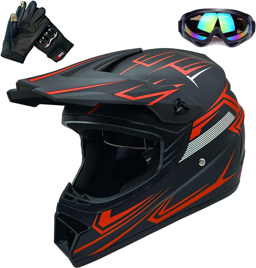 DOT Approved Red Motocross Helmet - Ultimate Safety! – GearMustHave