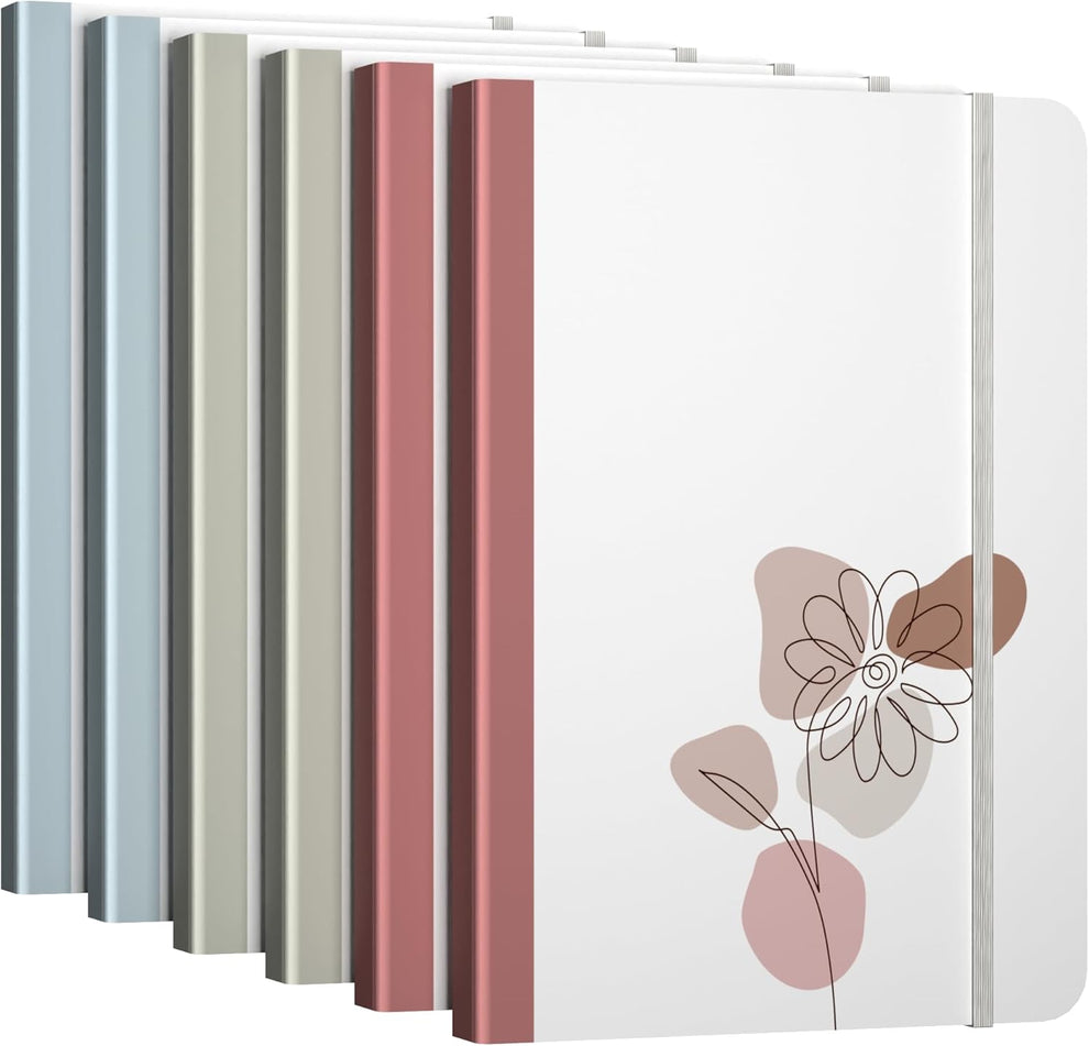 Premium 160 Pages A5 Lined Journals - 6 Pack - For Stylish Note-Taking ...