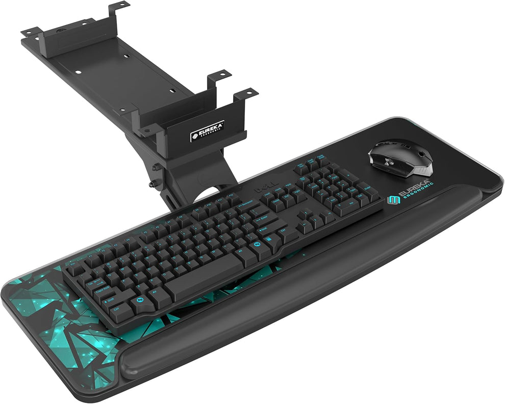 EUREKA ERGONOMIC Swivel Tilt Keyboard Tray - 28x10'' Dual Mount ...