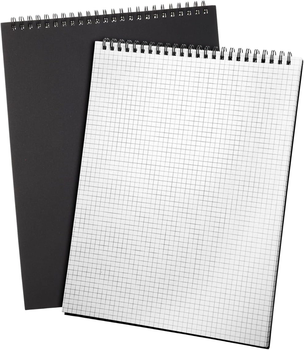 Top Spiral Grid Paper Notebooks 2-Pack: A4 Size for Writing, Sketching ...