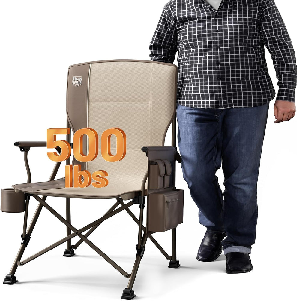 TIMBER RIDGE 500lbs High Back Camping Chair – GearMustHave