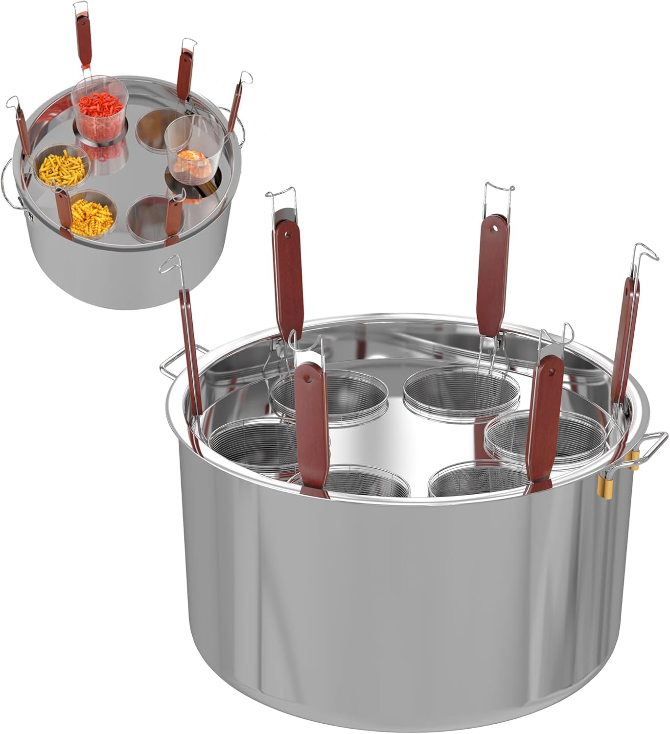 Commercial Grade 6-Hole Pasta Cooker Set – GearMustHave