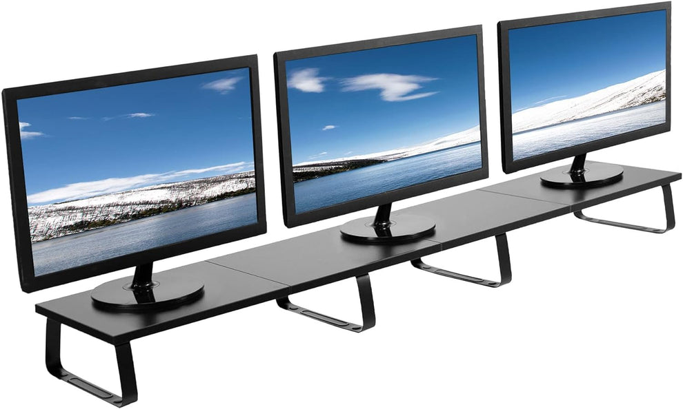 VIVO 55 Extra Long Monitor Stand - Ergonomic Desktop & Multi Screen Or ...