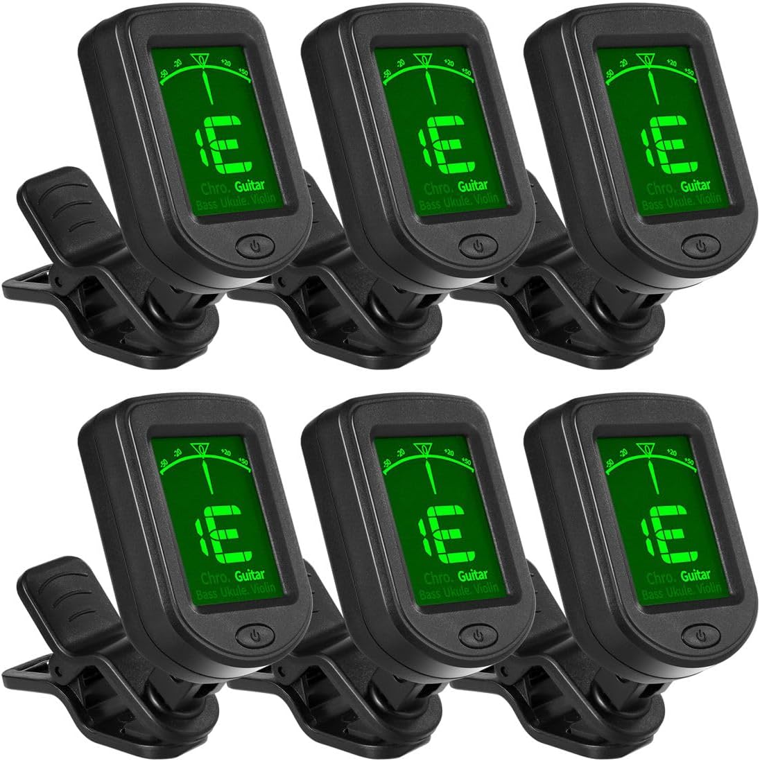 Easy Tuning Anywhere with 6-pack Clip-on Tuners – GearMustHave