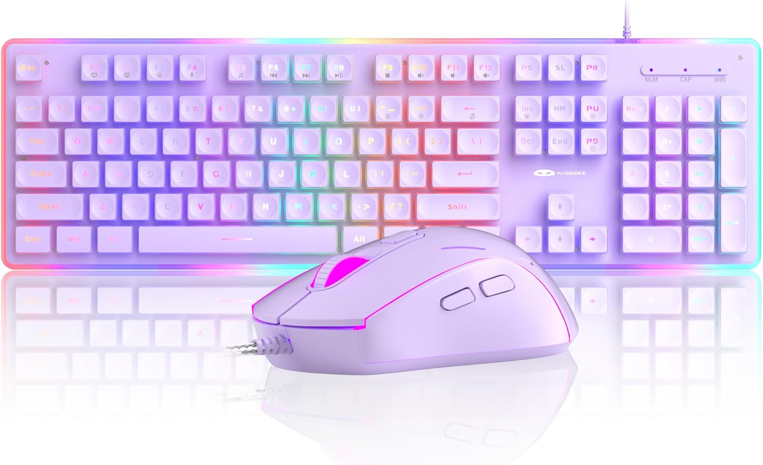Purple RGB Gaming Keyboard Mouse Combo – GearMustHave