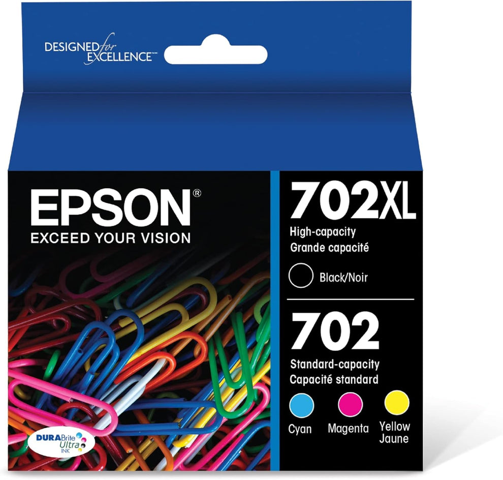 EPSON 702 High Capacity Ink Combo Pack - Vibrant & Durable Colors ...