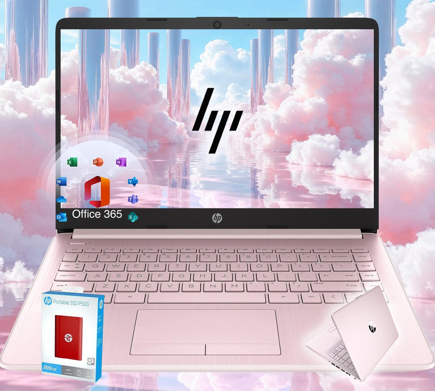HP 14 Ultrabook: Intel 4-Core CPU, 16GB RAM, Pink Limited Edition ...