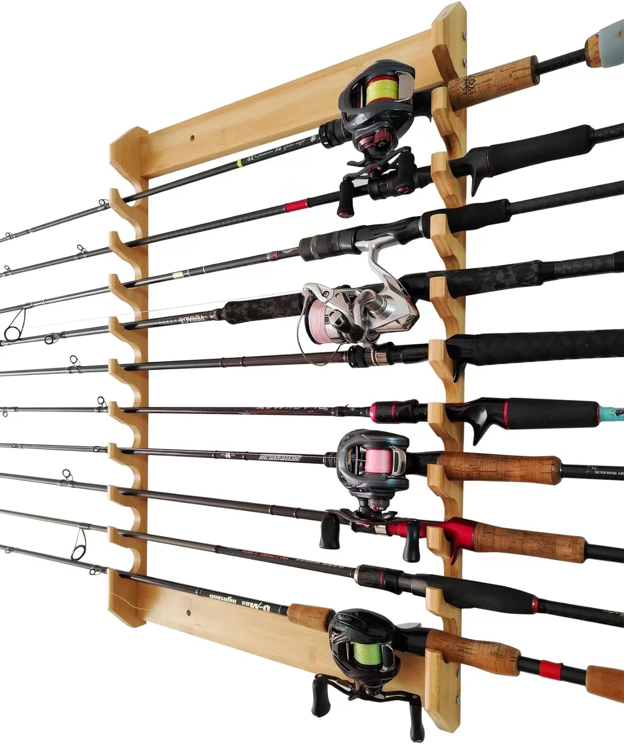 Ultimate Space-Saving Rod Rack by Ruisheng - Organize 10 Fishing Poles ...