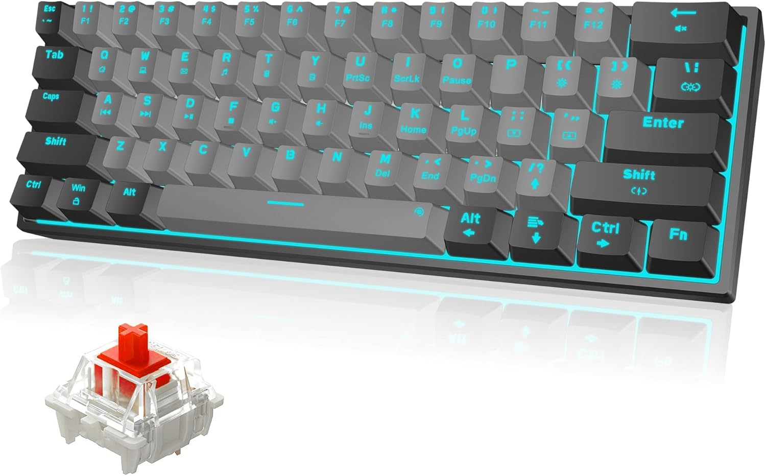 Snpurdiri 61-Key Ice Blue LED Gaming Keyboard – GearMustHave