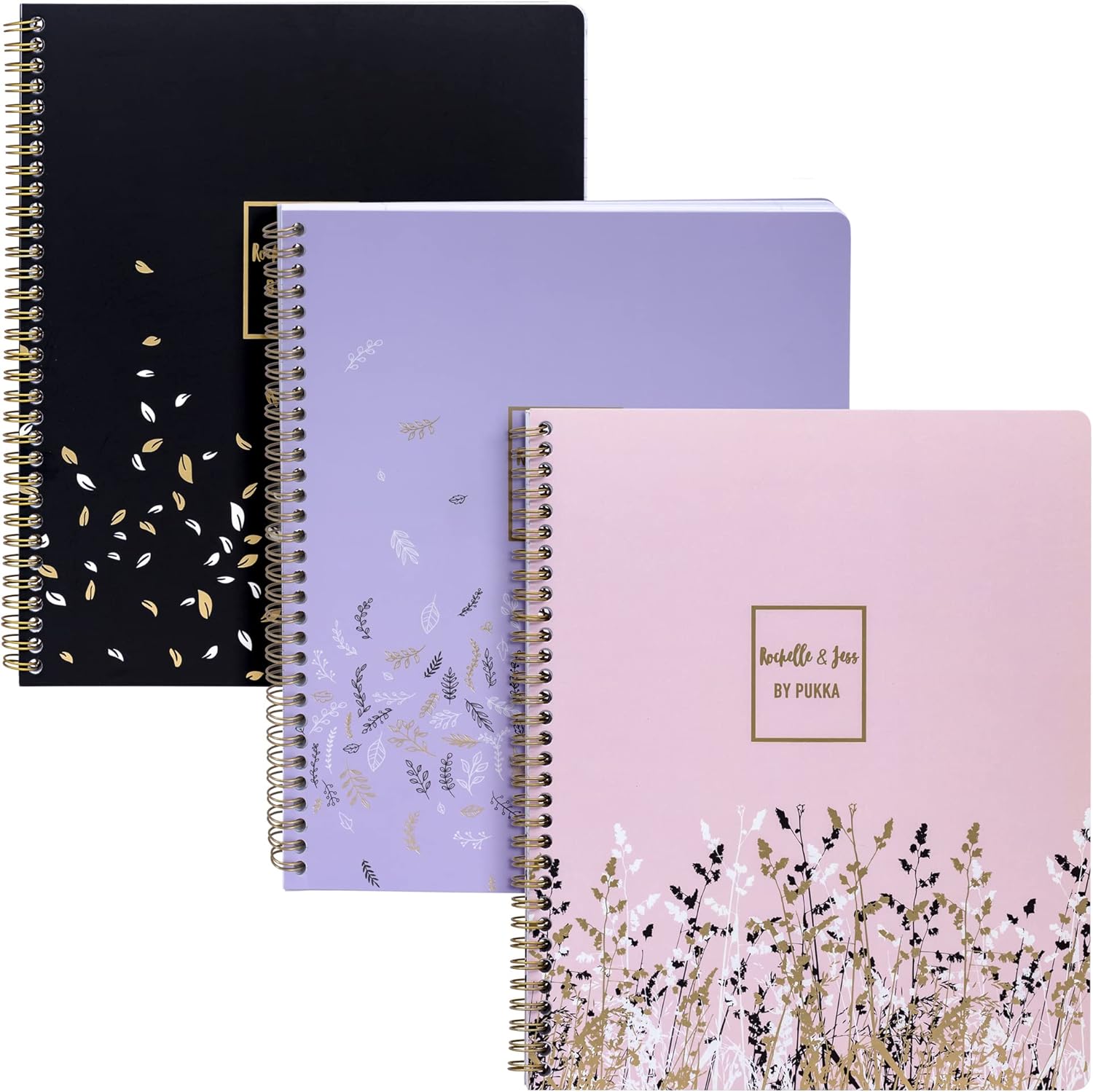 Triple Pack Pukka Pad Notepads: 200 Pages, 3-Hole Punch, Perforated Ed ...