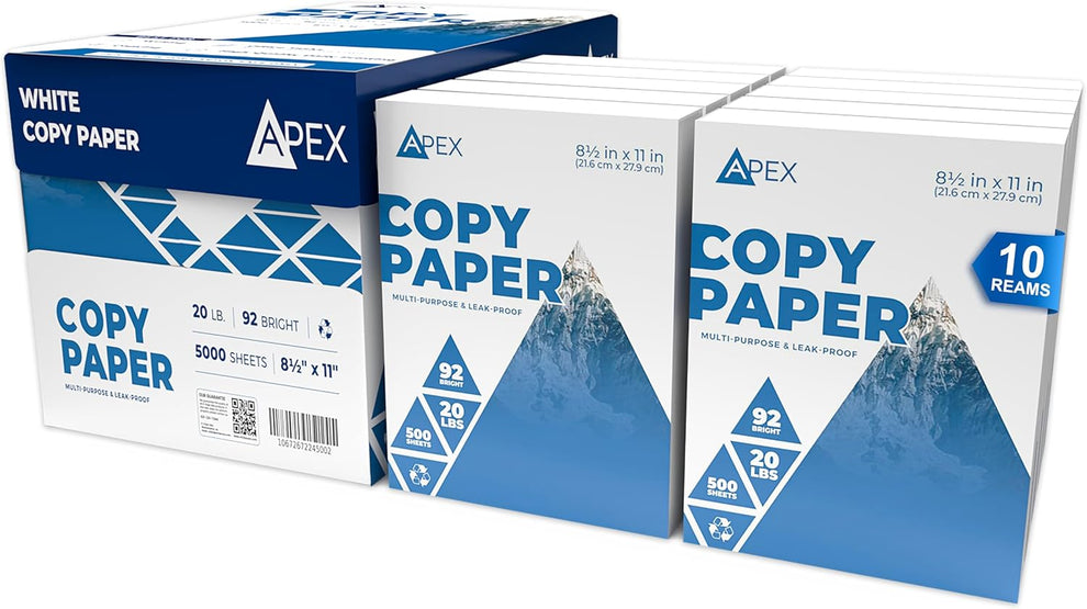 5000 Sheets 20lb Printer Paper White - Office Essential – GearMustHave