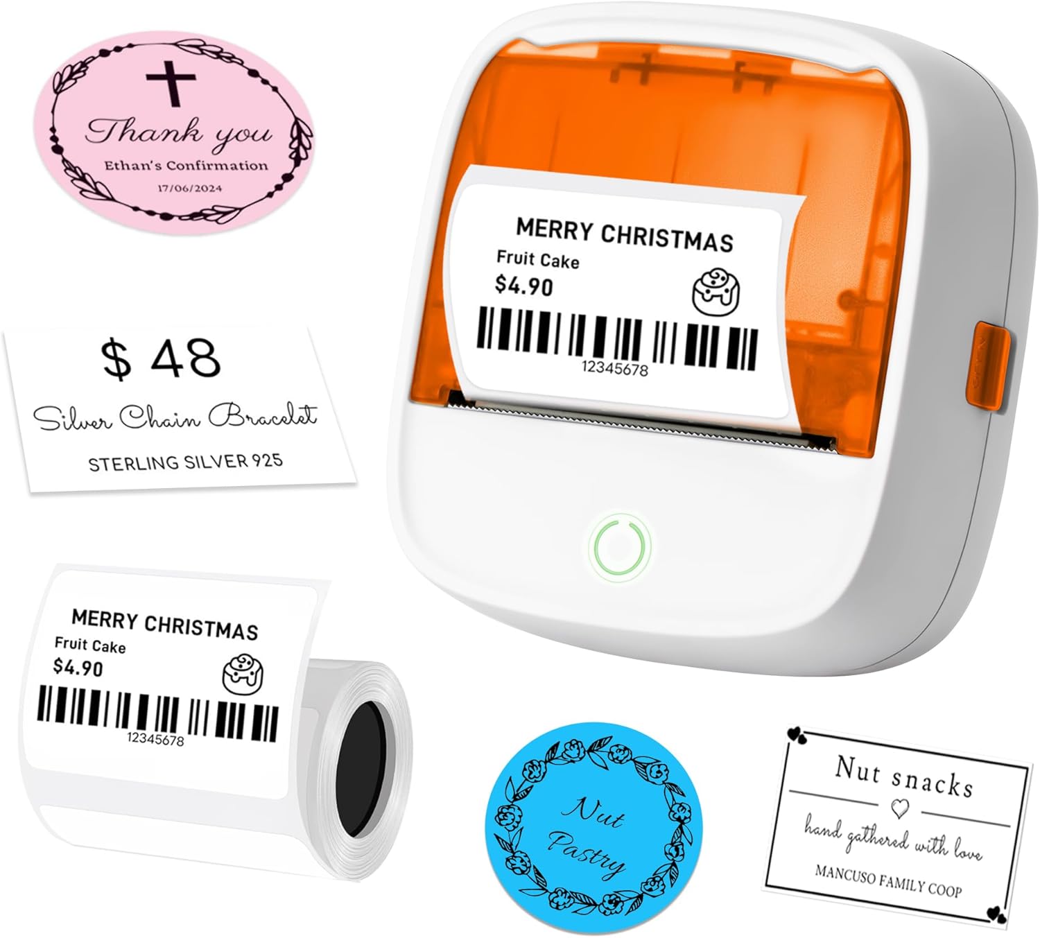 FLYFAR Portable Bluetooth Label Printer - Create Custom Labels with Ea ...