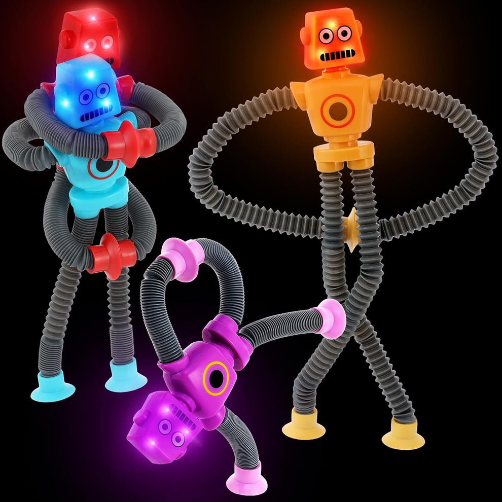 LED Robot Fidget Tubes Set - Telescopic Sensory Toys – GearMustHave