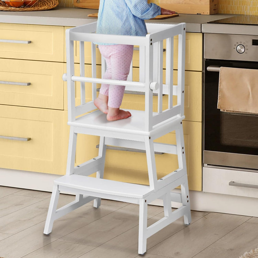 COSYLAND Kids Kitchen Helper Stool: Safe Learning Tower – GearMustHave