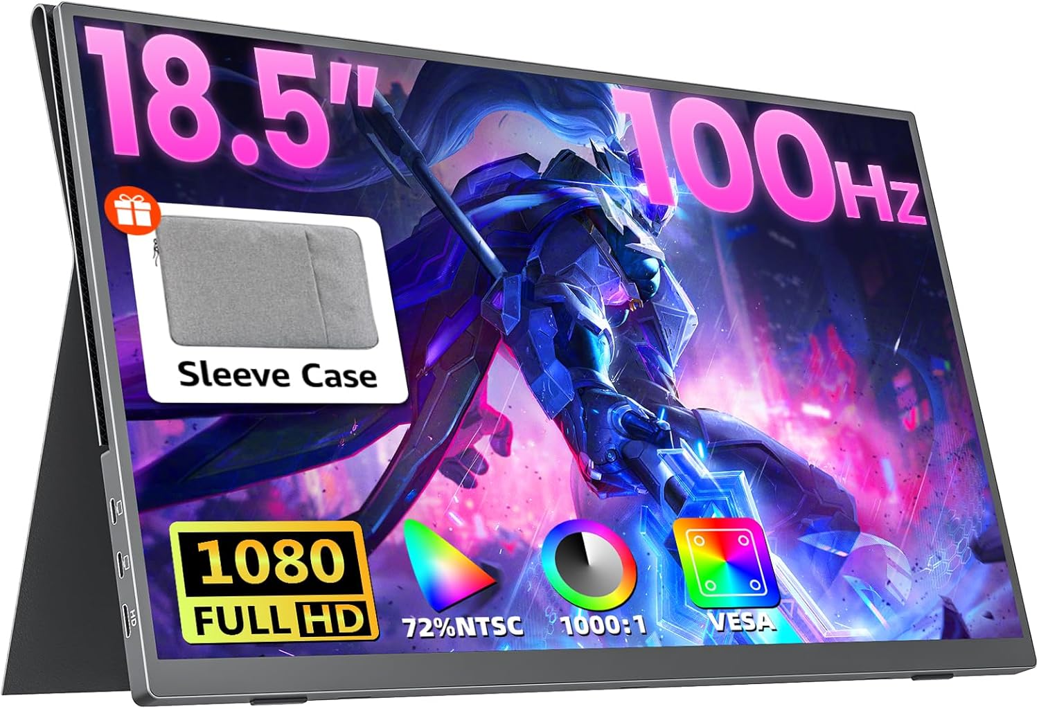18.5 FHD Portable Gaming Monitor - 100Hz Refresh Rate – GearMustHave