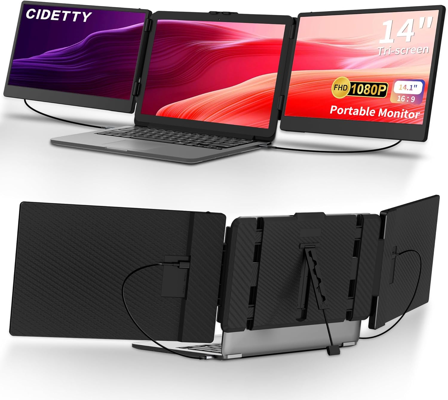 14'' FHD IPS Dual/Triple Monitor - Portable Excellence – GearMustHave