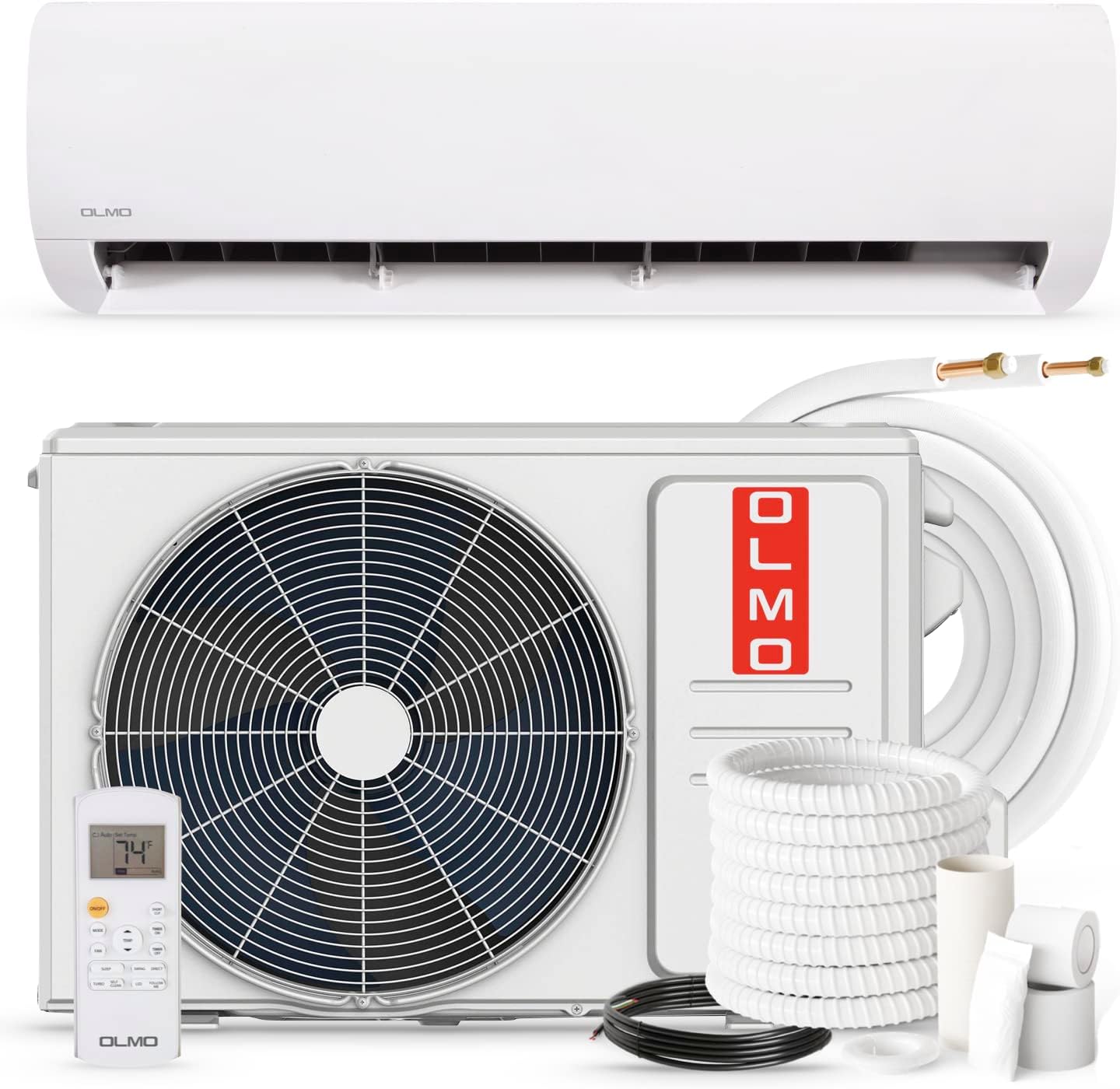 OLMO 12,000 BTU Mini Split Air Conditioner: Fast Installation ...