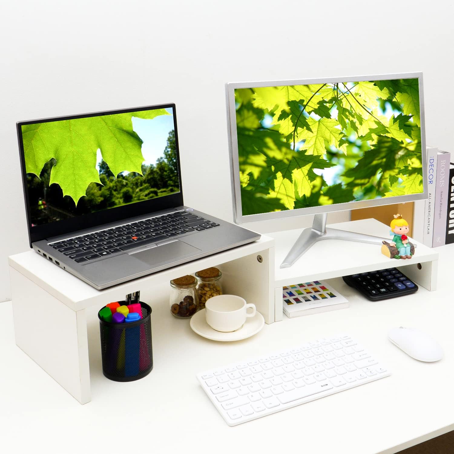 TEAMIX Dual Monitor Stand Set: Space Saver – GearMustHave