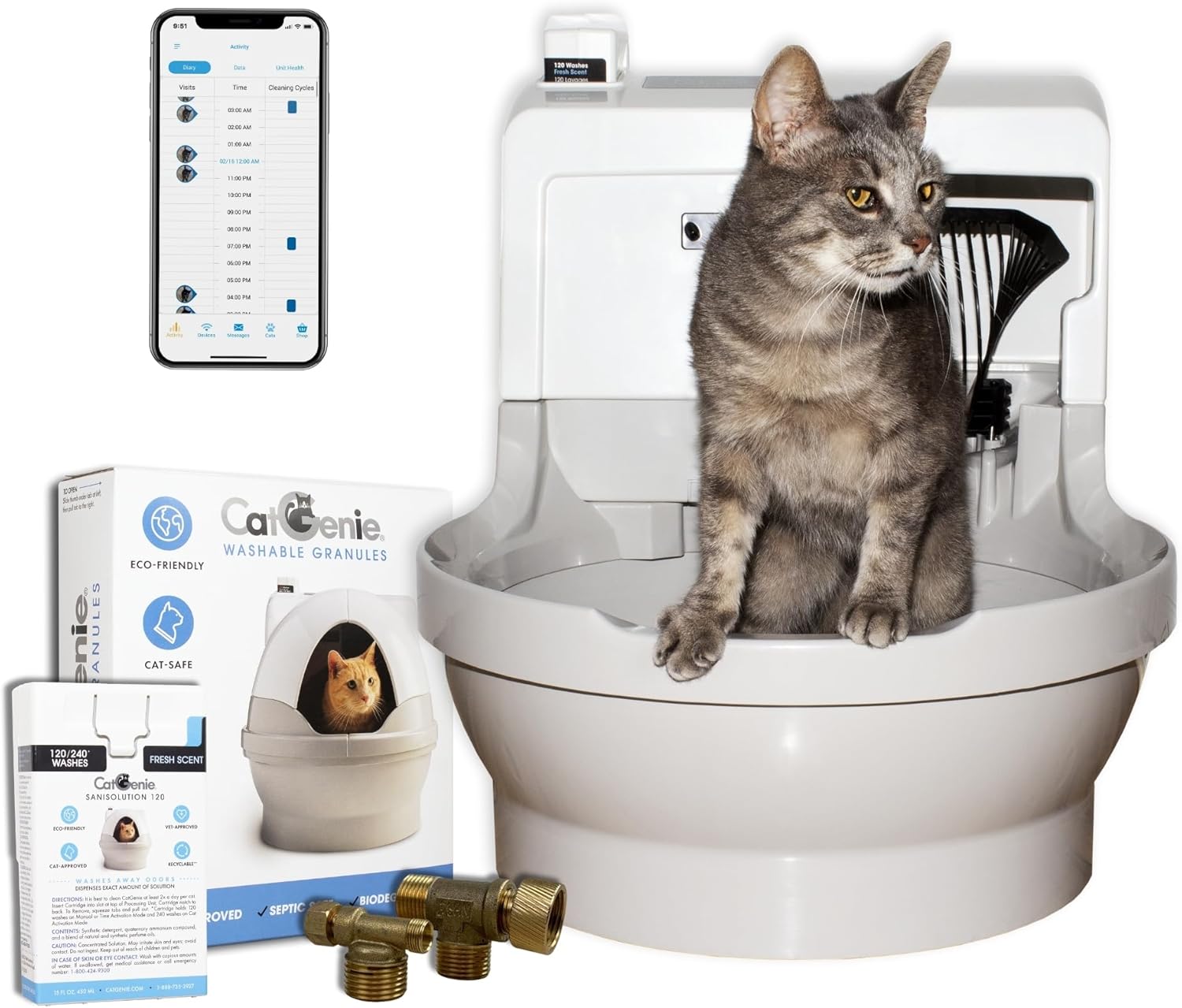 CatGenie AI Deluxe Self-Cleaning Litter Box – GearMustHave
