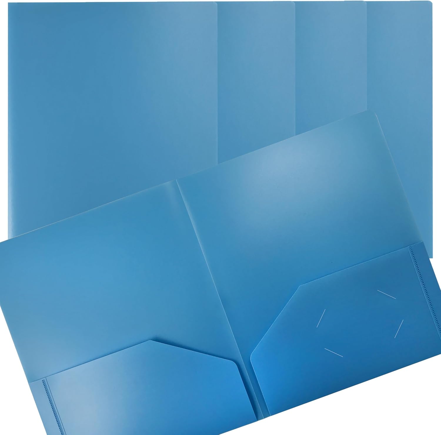 24-Pack Heavyweight Light Blue Portfolio Folders – GearMustHave