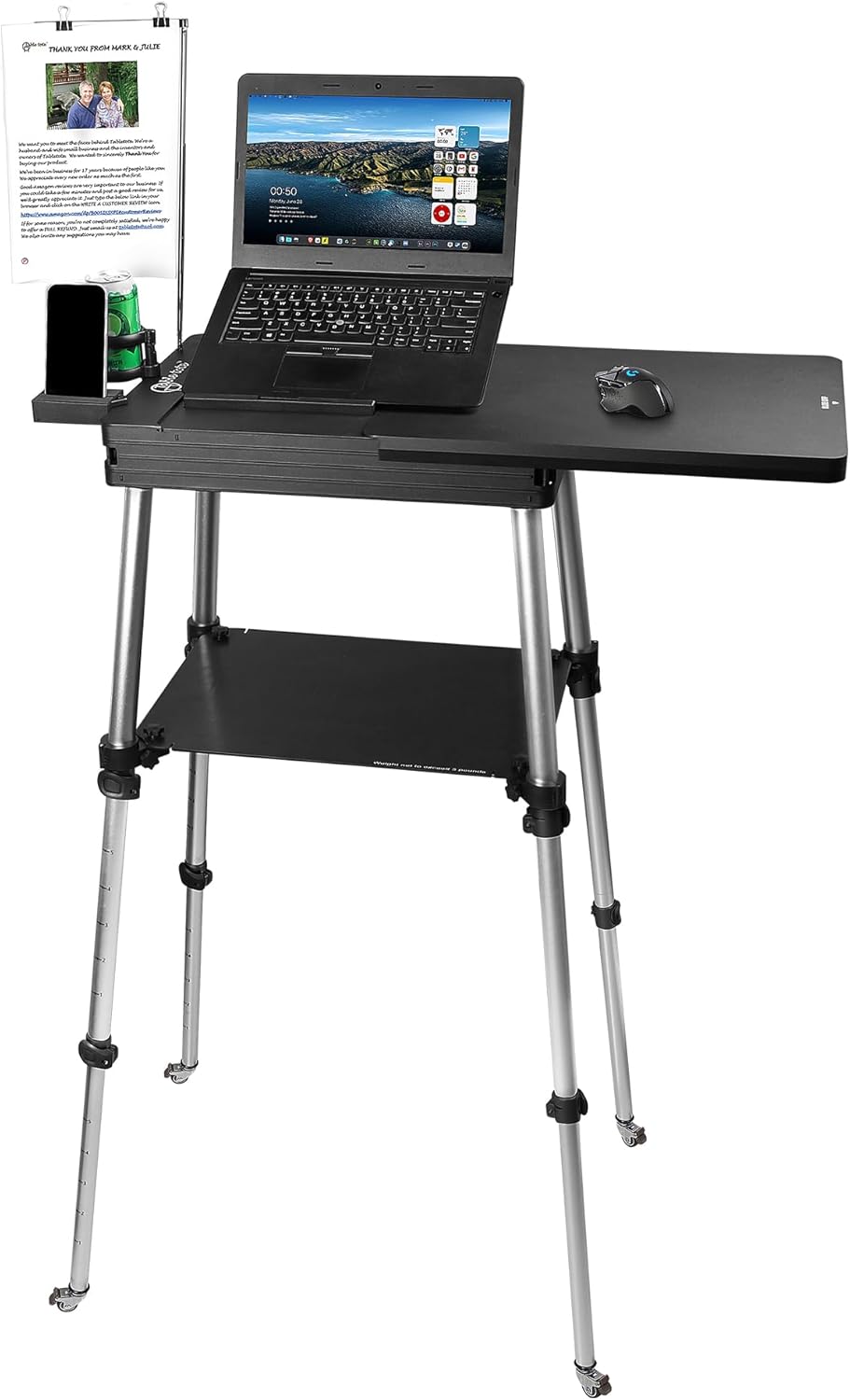Height Adjustable Rolling Laptop Desk - Tabletote – GearMustHave