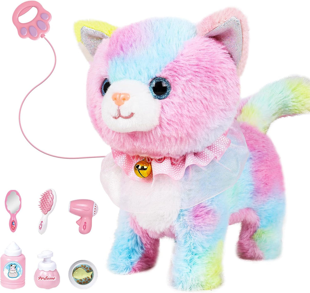 Remote Control Walking Robot Cat - Colorful Fun! – GearMustHave